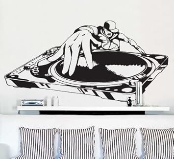 Amazon.com: Vinyl Wall Art Decal Sticker DJ Turntable Urban Music Decor ...
