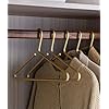 Amazon.com: Premium Matte Gold Aluminum Coat Hangers 10 Piece Set, 16.5” Extra Smooth & Durable ...