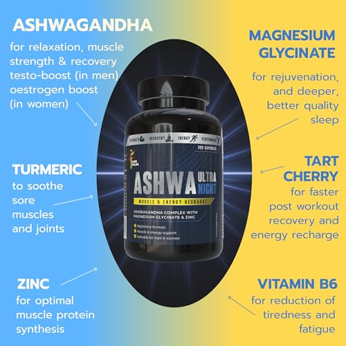 Ashwagandha 5000mg Night Complex with Magnesium Glycinate, Zinc ...
