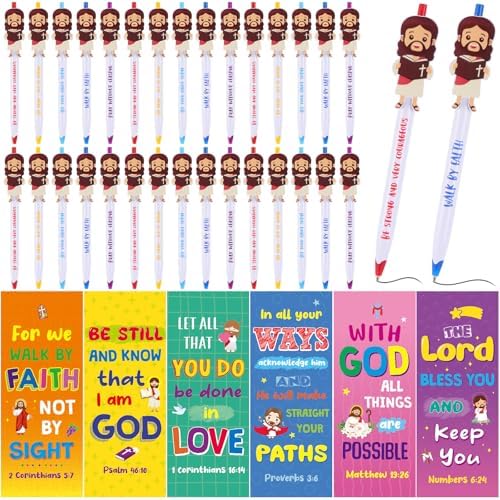 Amazon.com : CroBlissful 120 Pcs Christian Jesus Pens Bulk Easter ...