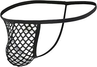 JEsilunmaMY Men's Fishnet Underwear Low Rise Hollow Out Bulge G-String ...