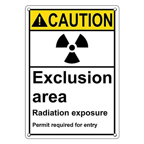 Amazon.com: Weatherproof Plastic Vertical ANSI Caution Exclusion Area ...