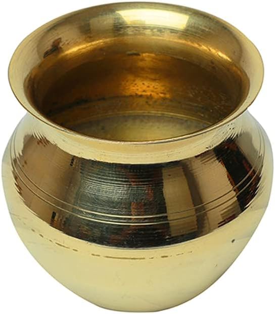 Amazon.com: Brass Kalash Lota Pot Utensil Drinkware for Pooja Puja Kit ...