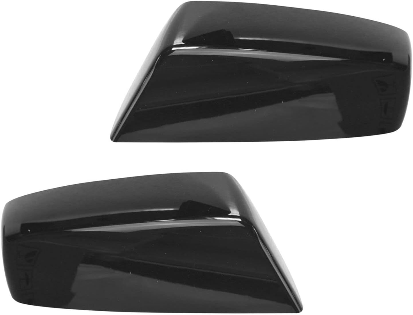 Amazon.com: Gloss Black Mirror Cap Driver Passenger Pair for Sierra ...