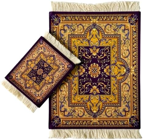 Amazon.com: Round Mouse Pad Vintage Oriental Persian Floral Rug Mat ...