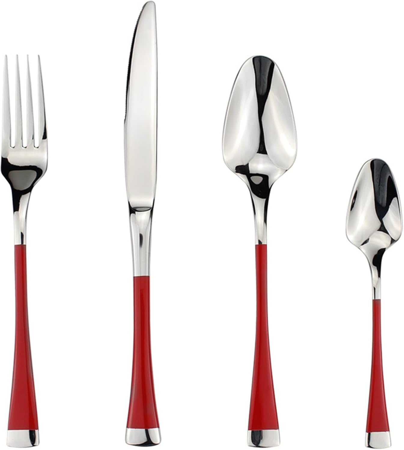 Amazon.com | Thomaso 24 Piece Square Handle Silverware Set,Premium ...