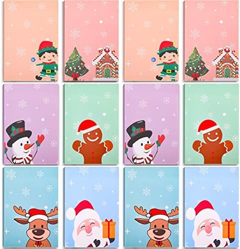 Amazon.com : 12 Pieces Christmas Notepads Set Snowman Themed Christmas ...
