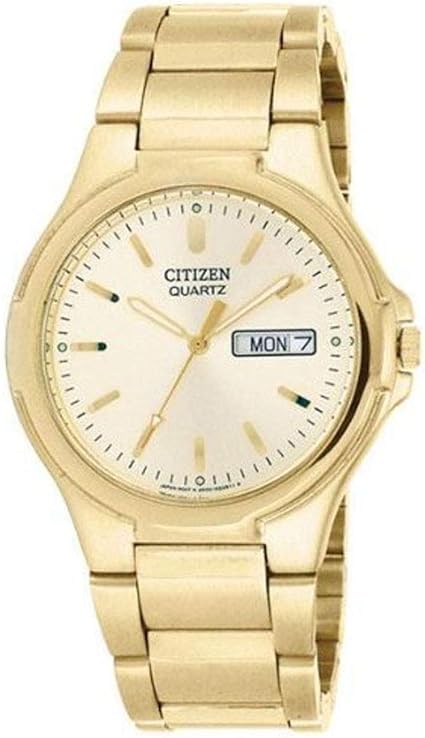 Citizen Quartz Date Day Gold Tone Mens Watch : Amazon.co.uk: Watches
