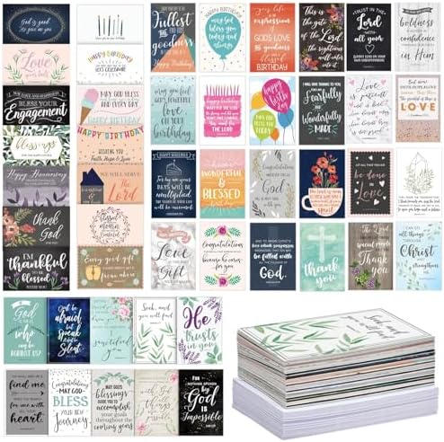 Faithful Finds 48 Pack All Occasion Cards Assortment Box with Envelopes ...