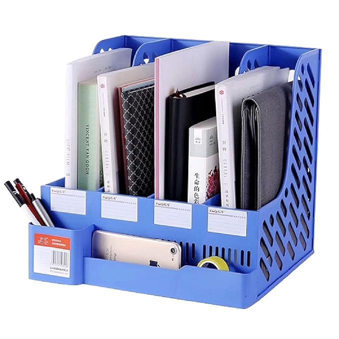 Arihant Enterprise 4 Compartment File Rack with Pen Stand Plastic File ...