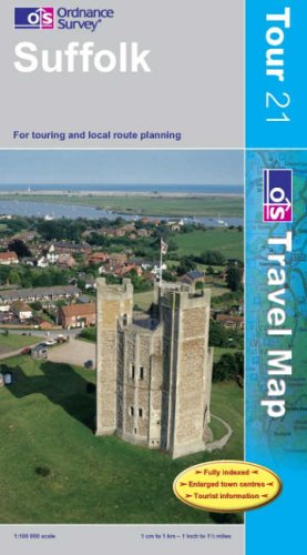 Suffolk: Sheet 21 (OS Travel Map - Tour and Tourist): Amazon.co.uk ...