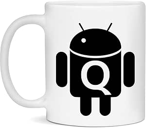 Amazon.com: Letter Q Mug, With the Letter Q Coffee Mug, Robot Android ...