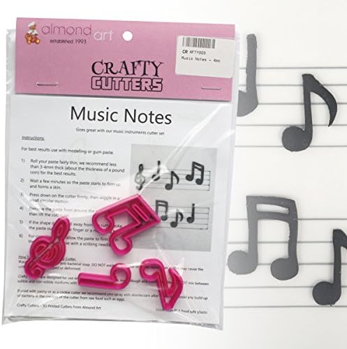 Music Notes Cutter Set - 4pc - Cake Decorating & Cupcake Topper Cutters ...