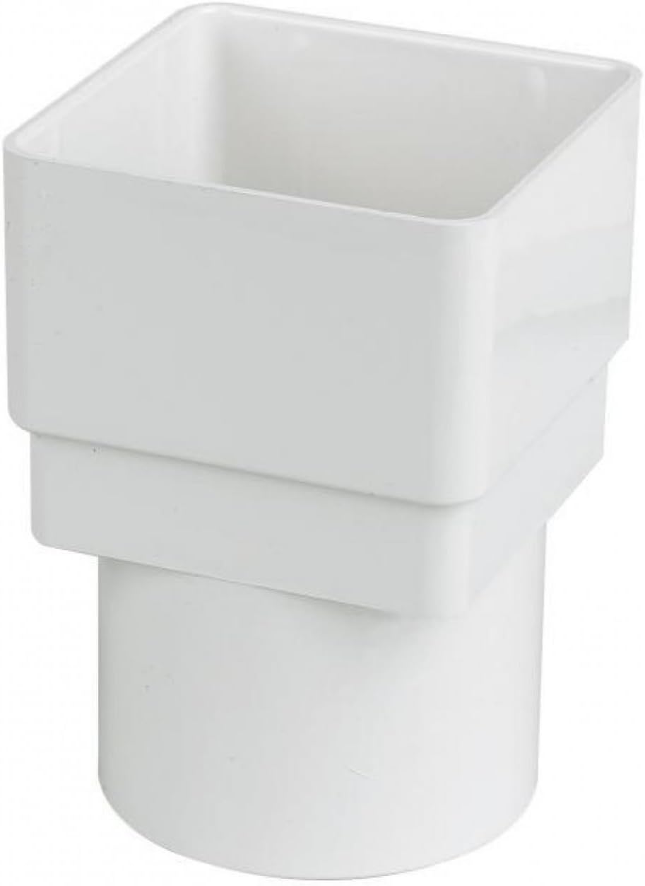 FLOPLAST 65mm Square Downpipe Socket - White : Amazon.co.uk: DIY & Tools