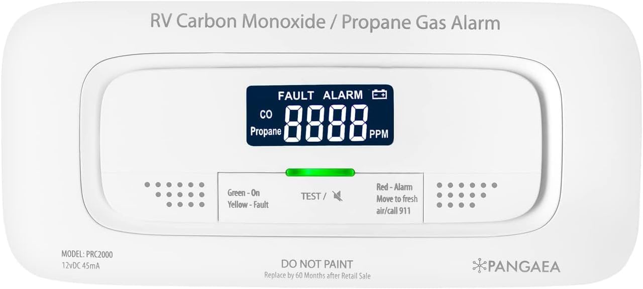 PANGAEA RV Carbon Monoxide & Propane Dual Gas Detector - Hard-Wired DC ...