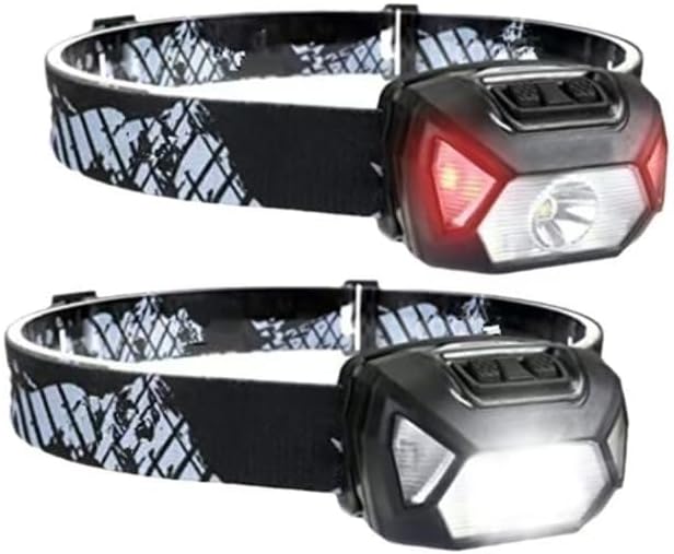Rechargeable LED Headlamp 2-Pack, 1300 Lux Super Bright Battery ...
