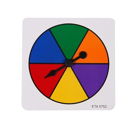 Amazon.com: hand2mind Rainbow Color Spinners, Probability Spinner, Dry ...