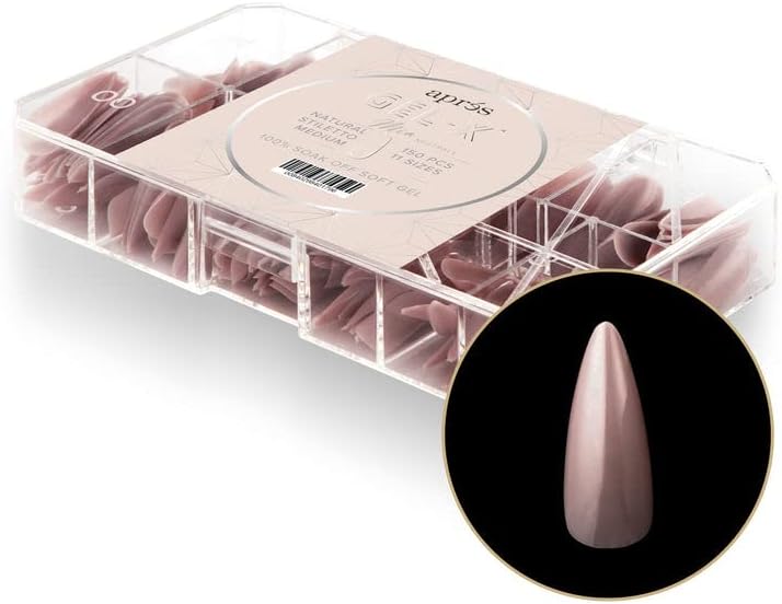 Amazon.com: Apres Gel-X Neutrals Mia - Natural Stiletto Medium Box of ...