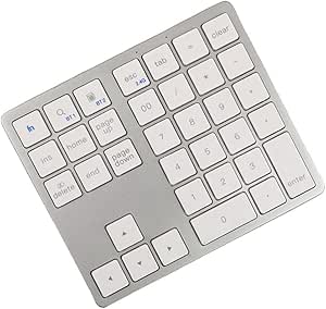 Fowecry 2.4G Bluetooth Number Pad Ultra-Thin Wireless Numpad USB ...