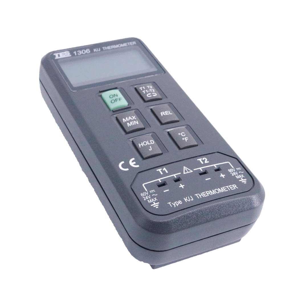 TES-1306 Handheld Type K. J. Digital Thermometer Input Thermometer ...