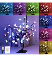 Amazon.com: LightsUp Cherry Blossom Tree Lights, 16.2" H Artificial ...