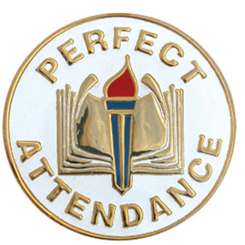 Amazon.com: Set of 50 Round Pins - Perfect Attendance : Everything Else