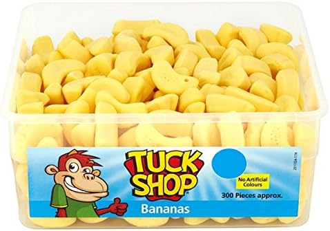 Tuck Shop Foam Bananas Tub Retro Kids Sweets - 300's : Amazon.co.uk ...