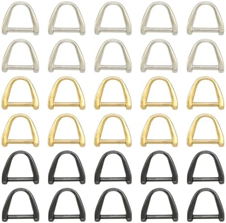 Amazon.com: 30 Pcs Mini D Ring,D-Metal Ring Buckle Small D-Shape Buckle ...
