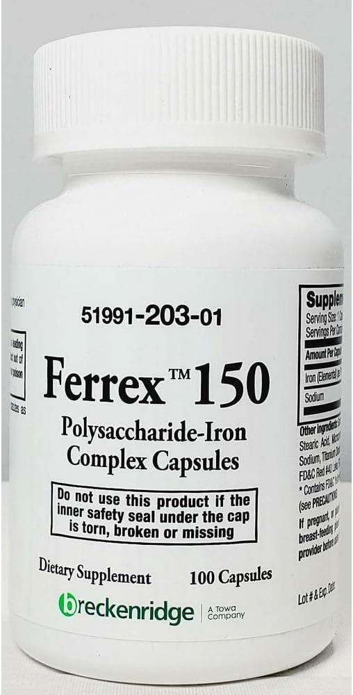 Amazon.com: Polysaccharide Iron Complex 150mg for Anemia Support ...