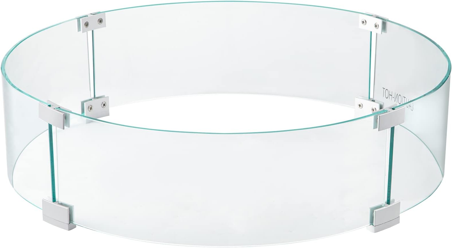 Amazon.com: XAXIL 23'' x 6.6'' Round Tempered Glass Wind Guard for Fire ...