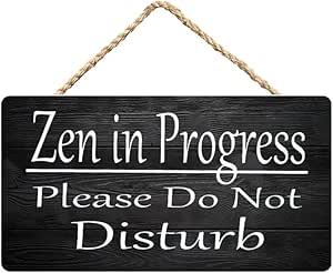 Amazon.com : Rustic Wooden Signs For Home 6X12 Inch Zen In Progress ...