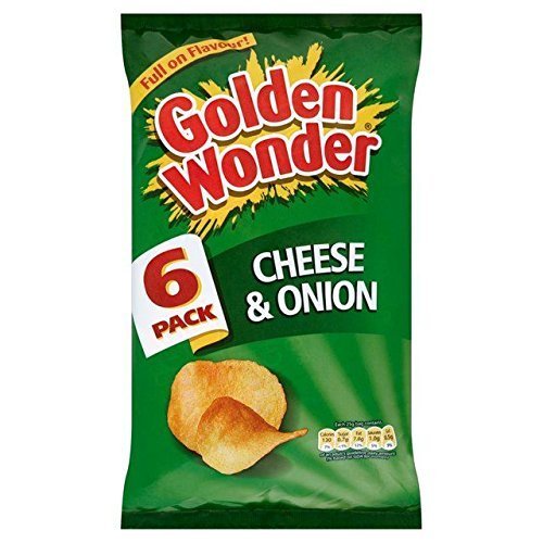 Amazon.com: Golden Wonder Cheese & Onion Flavour Crisps Multipack 6 x ...