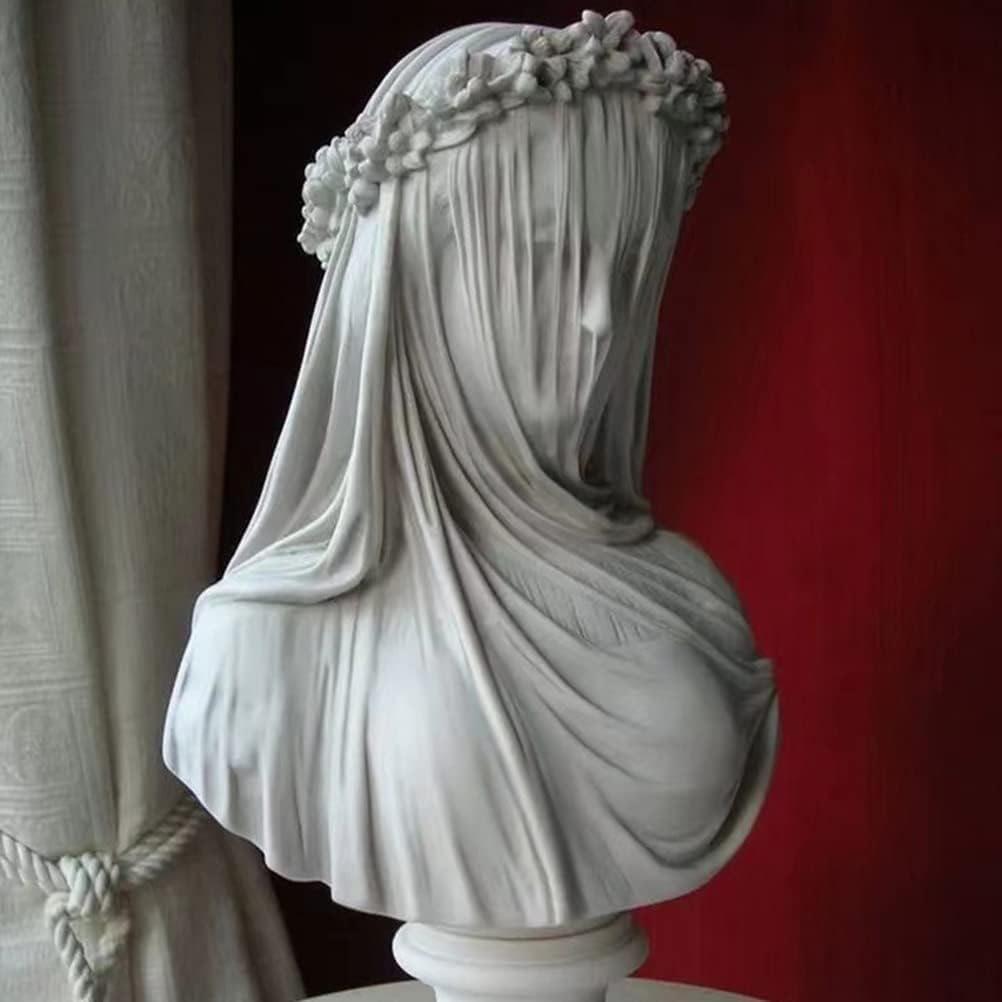 Tefexer Veiled Maiden Statue Figurine Sculptural Bust Statue Creative ...
