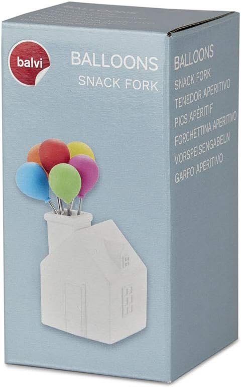 Balvi Snack fork House Balloon White colour Stainless steel holders For ...
