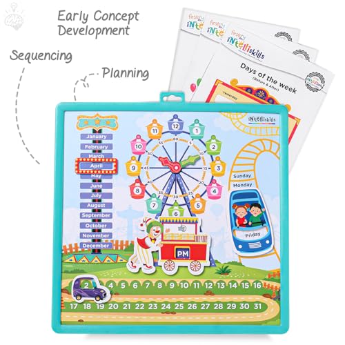 FIRSTCRY INTELLISKILLS Premium 7In1 Multifunctional Magnetic Calendar ...