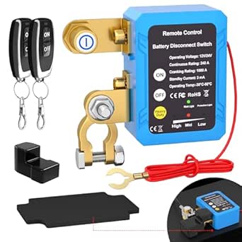 RVBOATPAT Kill Switch 12V 240A Remote Battery Disconnect Switch ...