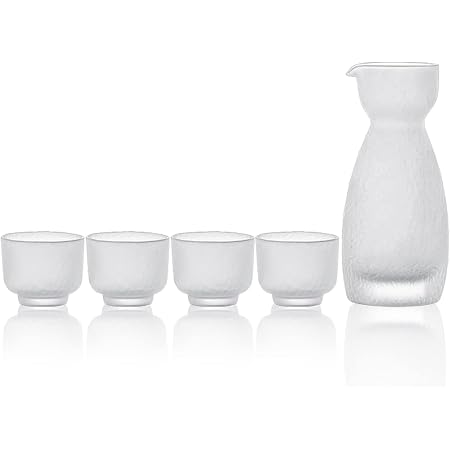 Amazon.com | Rxcvkmw 5-Piece Japanese Glass Sake Set, Contains 1 Sake ...
