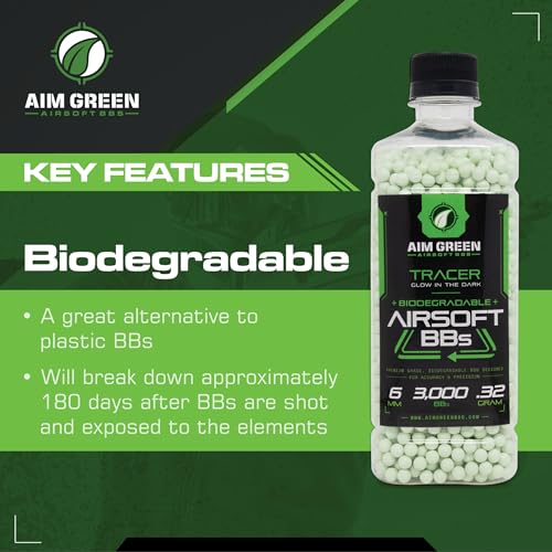 Snapklik.com : Aim Green Tracer Biodegradable Airsoft BBS