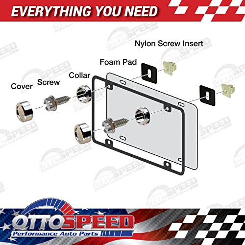 Snapklik.com : License Plate Screw Fastener Kit - Chrome, Complete ...