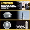 VIVIDA 2-3/8" Fence Post Cap 4 PCS, Chain Link Post Caps, Galvanized ...