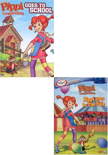 Amazon.com: Pippi Longstocking Goes To School/Pippi Goes To The Fair (2 ...