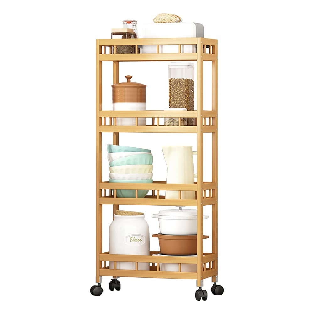 Amazon.com: IUPPA 4-Tier Slim Storage Cart of High Mountain Solid ...