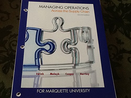 Managing Operations Across the Supply Chain: Marquette Edition: Morgan ...