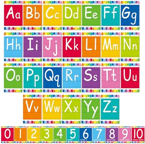 Amazon.com : Bulletin Board Alphabet - ABC Alphabet Poster Classroom ...