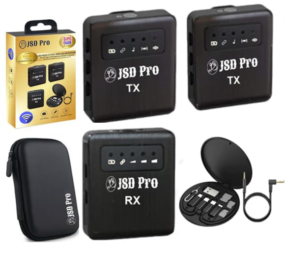 JSD Pro JSD-WSG-9 CK Super Gold - All Smartphones, Dslrs, Cameras Compatible Dual Wireless ...