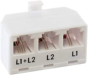 Amazon.com: THE CIMPLE CO 3 Pack, White - 2 Line Phone Splitter - 3 Way ...