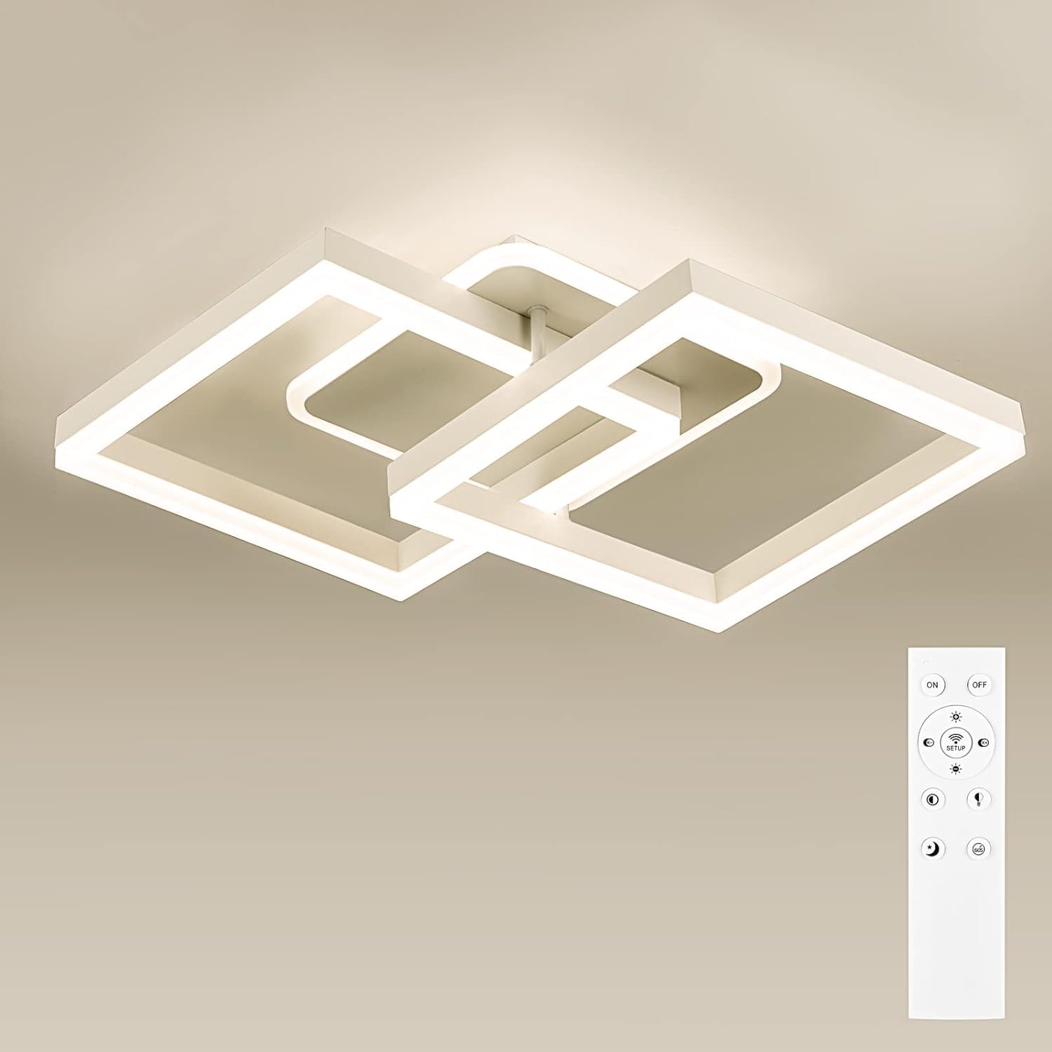 Anten plafoniera led soffitto moderna plafoniera salotto Dimmerabile ...