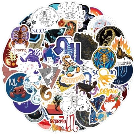 Amazon.com: 50 Pcs Scorpio Stickers Pack for Water Bottles ...