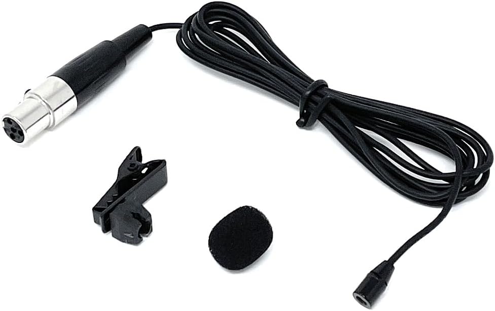 Amazon.com: Beige Lavalier Lapel Mic with 4 pin mini XLR TA4F for Shure ...