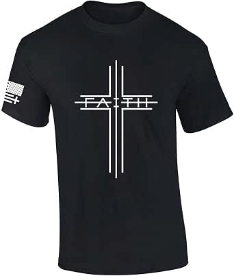 Trenz Shirt Company Mens Christian Tshirt Simple Faith Cross Jesus ...